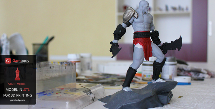 God of War Kratos 3D Model: Digitally Crafted and Manually Painted ...