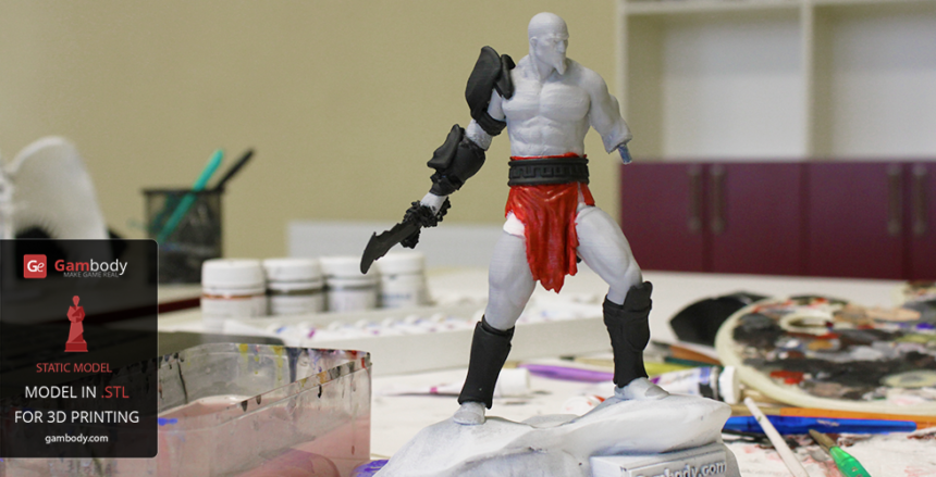 God of War Kratos 3D Model: Digitally Crafted and Manually Painted ...