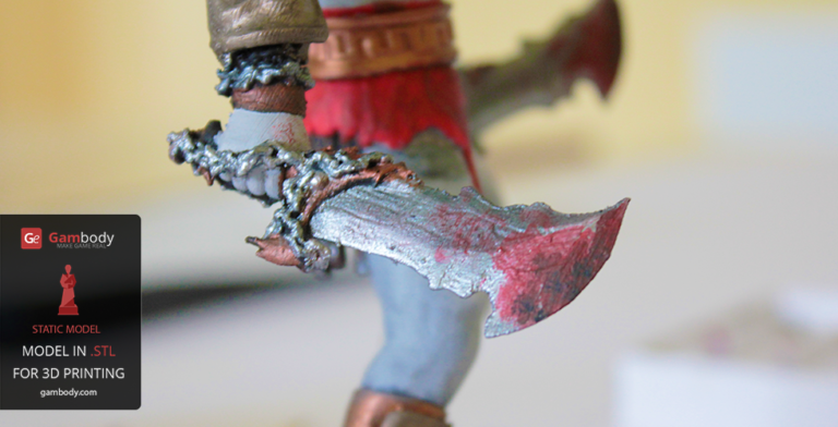 Lifelike Painted Kratos 3D Model - Press Release by Gamboody