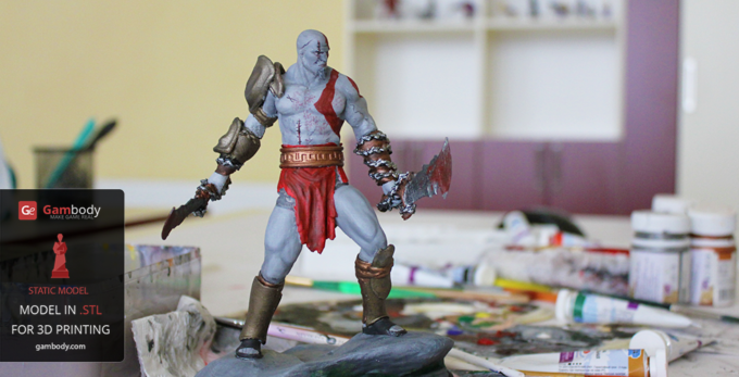 God of War Kratos 3D Model: Digitally Crafted and Manually Painted ...