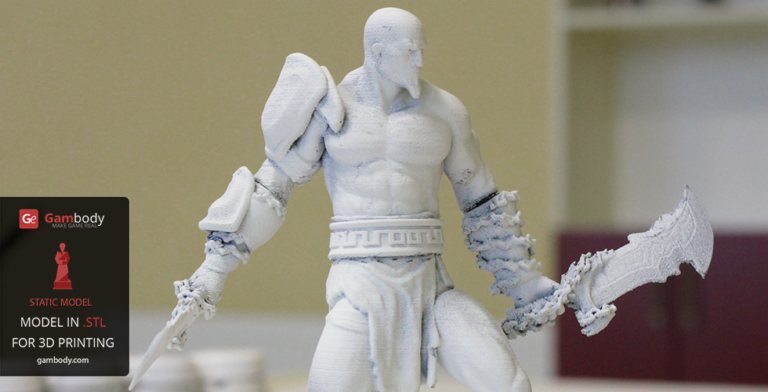God of War Kratos 3D Model: Digitally Crafted and Manually Painted ...