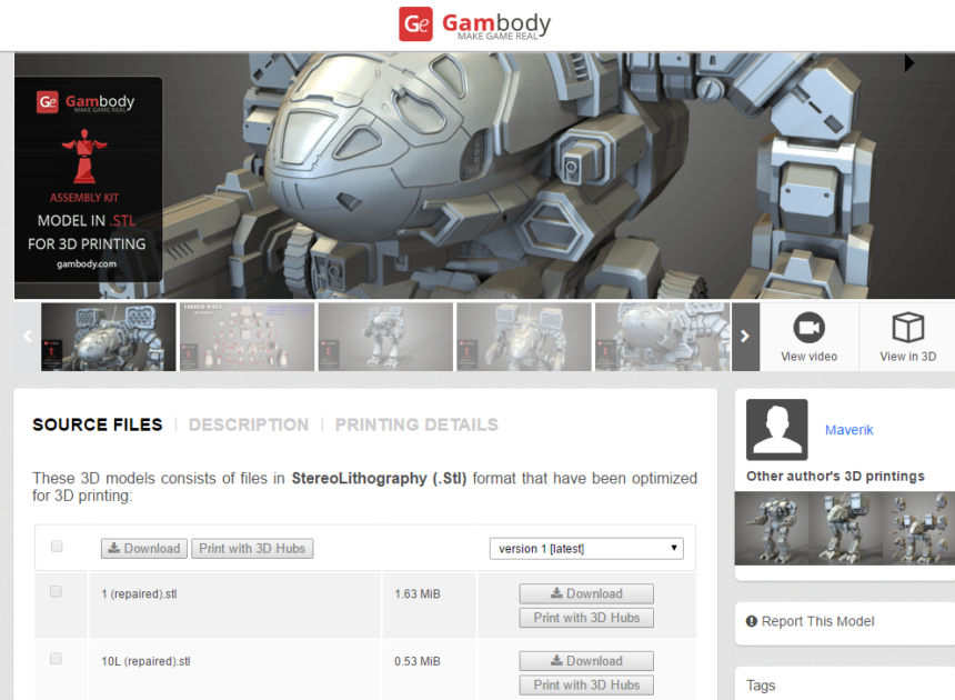 Gambody Partners with 3DHubs – Press Release by Gambody