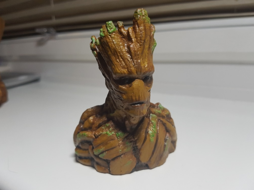 Groot 3D Print: Pictures of 3D Printed Baby Groot with STL Files