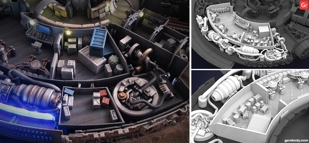 Millennium Falcon Build with Custom 3D Printed Parts for Interior
