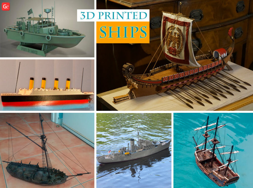 3D Printed Boat and Fantasy Ships with STL Files