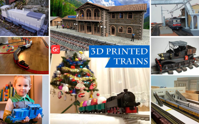 Train 3D Model and 3D Printed Trains & Railway Photos
