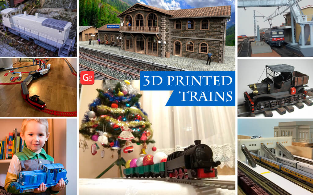 Train 3D Model and 3D Printed Trains & Railway Photos