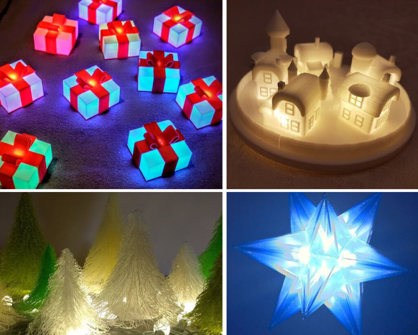 Fantastic 3D Printing Christmas Ideas with STL Files and Photos