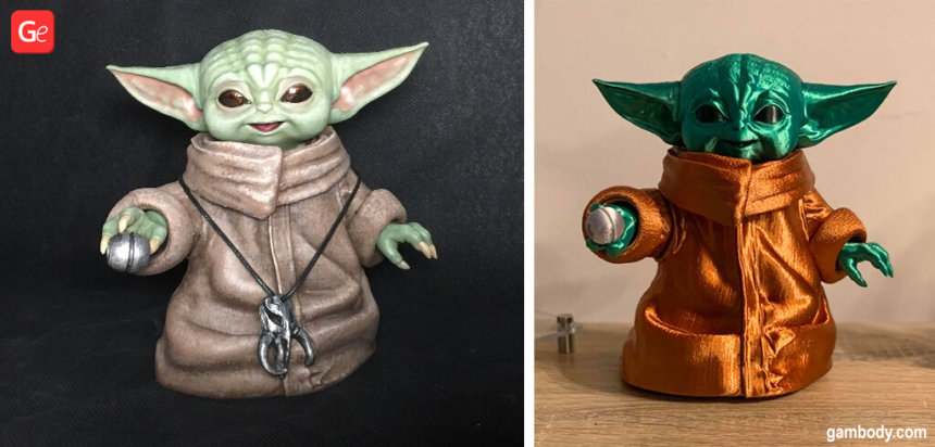 3D Printed Baby Yoda Figurines and Models with STL Files