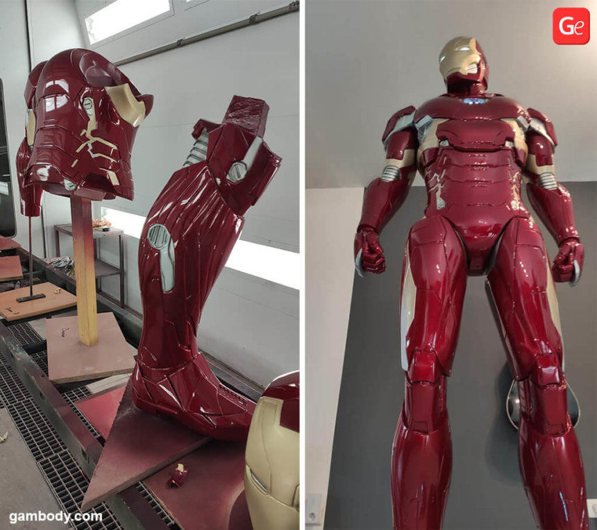 Iron Man 3D Print: Life-Size Statue Painting Guide
