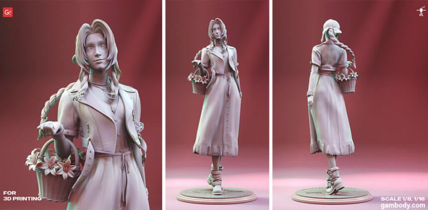 Final Fantasy 7 Aerith Figure: Cool 3D Models to 3D print