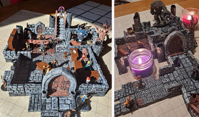 DnD Props for a 3D Printed Dungeons and Dragons Game (D&D)