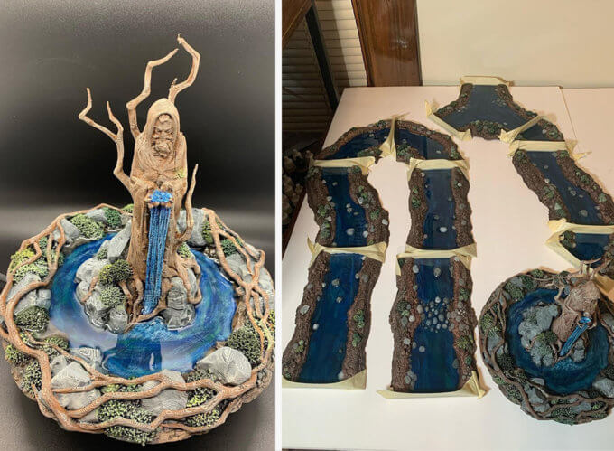 DnD Props for a 3D Printed Dungeons and Dragons Game (D&D)