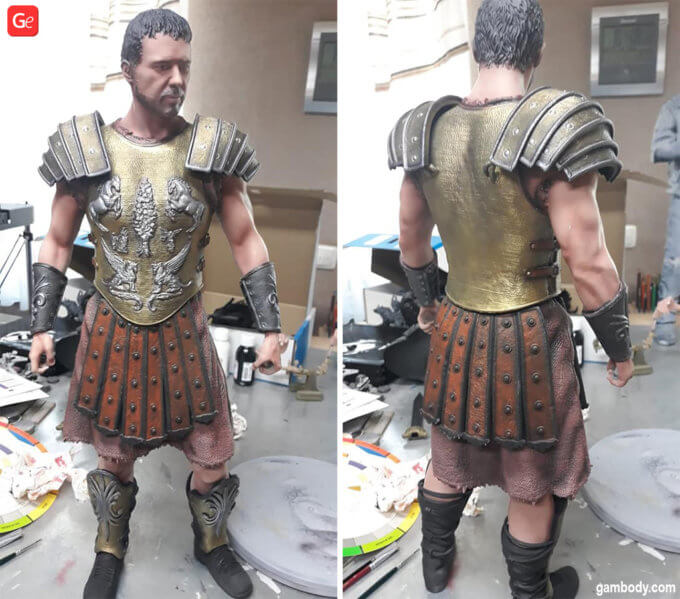 Gladiator 3D Model for Printing and Painting: Lifelike Maximus Figure