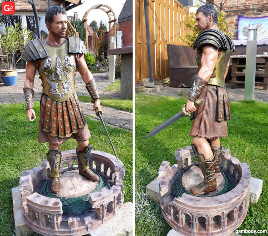 Gladiator 3D Model for Printing and Painting: Lifelike Maximus Figure