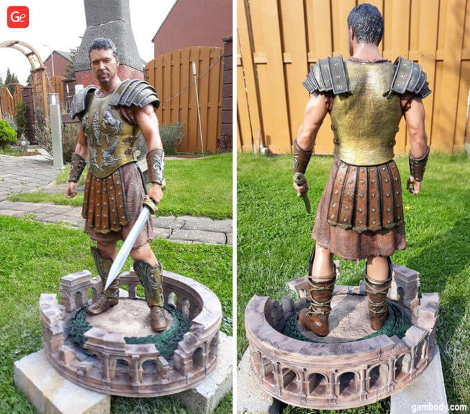 Gladiator 3D Model for Printing and Painting: Lifelike Maximus Figure