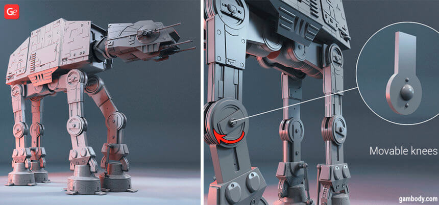 3D Printed Articulated Action Figure: Star Wars AT-AT Walker