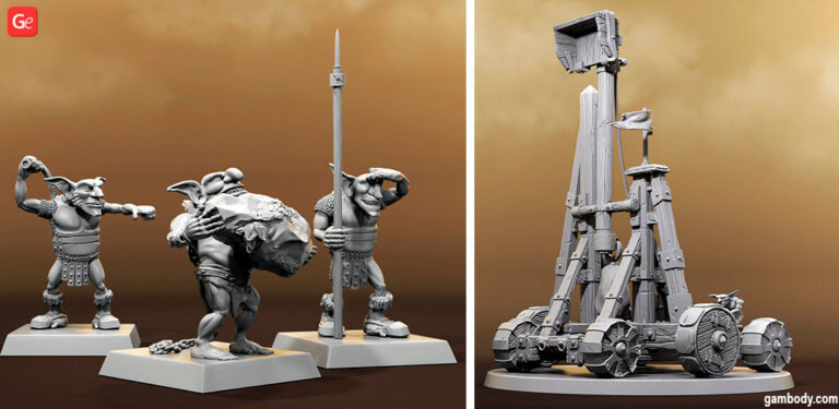 DnD Props for a 3D Printed Dungeons and Dragons Game (D&D)