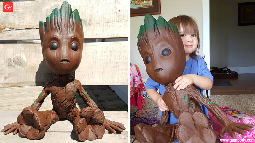 Groot 3D Print: Pictures of 3D Printed Baby Groot with STL Files