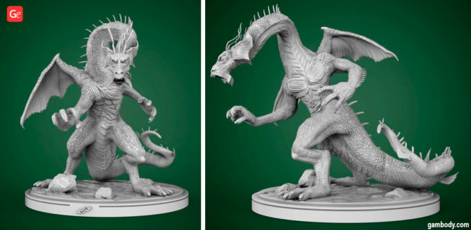 3D Printed Dragon: 3D Model with STL Files to 3D Print