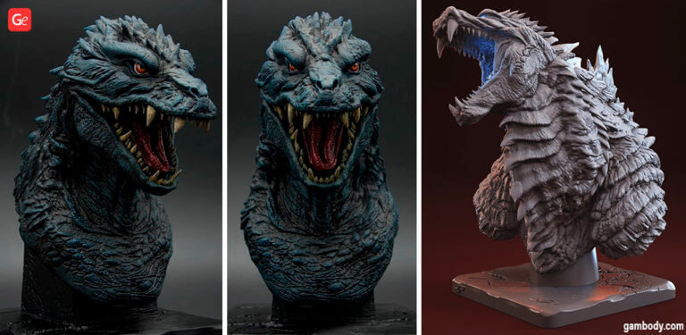 Godzilla 3D Print: Best 3 Model STL Selection