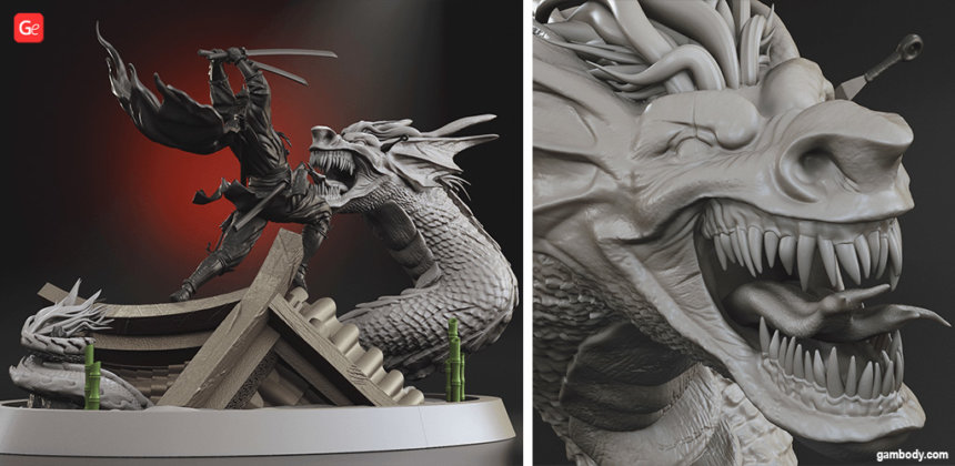 3D Printed Dragon: 3D Models with STL Files to 3D Print