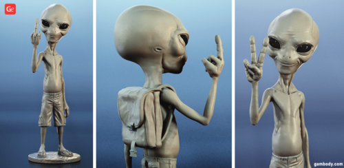 Paul the Alien 3D Print with 3D Model's STL Files