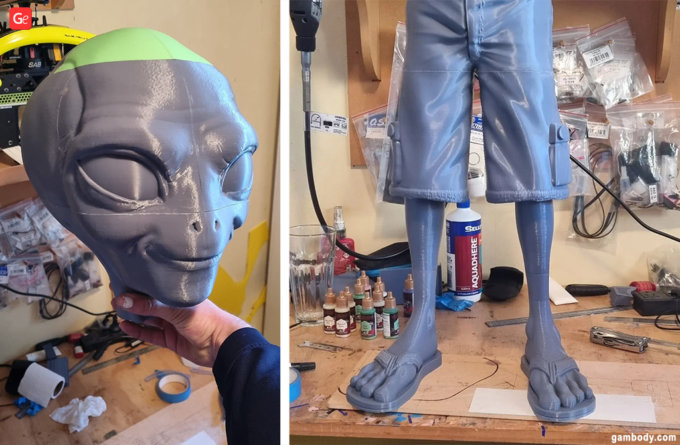 Paul the Alien 3D Print with 3D Model's STL Files