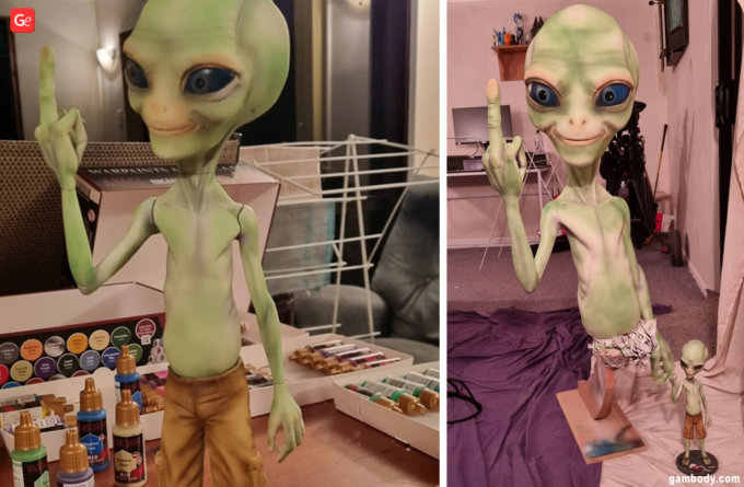 Paul the Alien 3D Print with 3D Model's STL Files