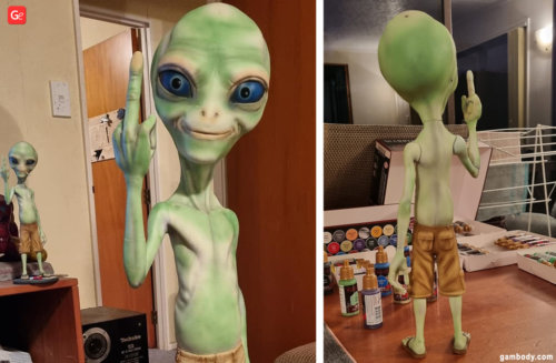 Paul the Alien 3D Print with 3D Model's STL Files