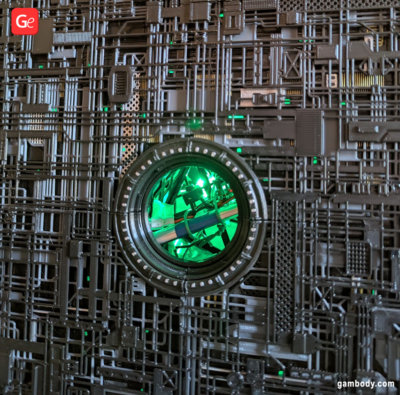 Borg Cube from Star Trek 3D Printed and Lit by a Talented Hobbyist