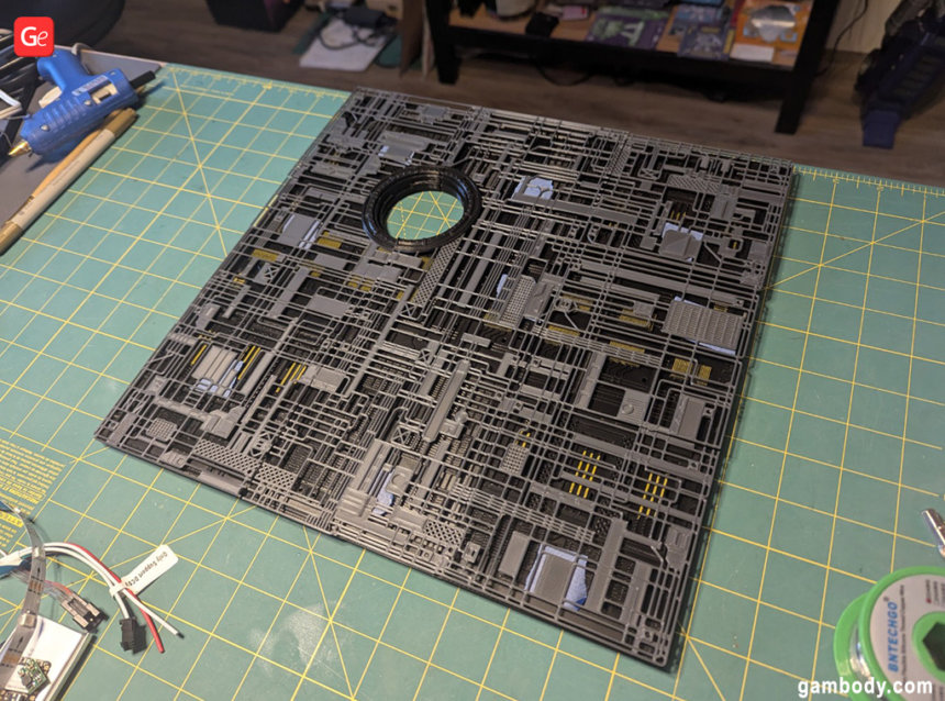 Borg Cube from Star Trek 3D Printed and Lit by a Talented Hobbyist