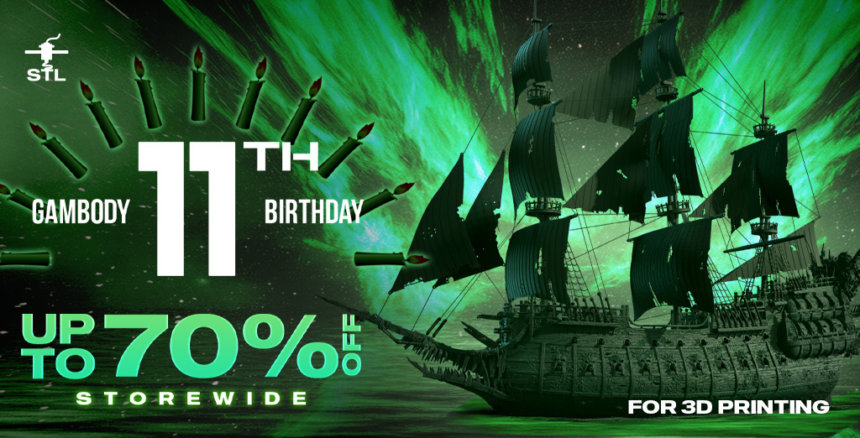 Gambody's 11th Birthday Comes with a Giant Discount on 3D Models
