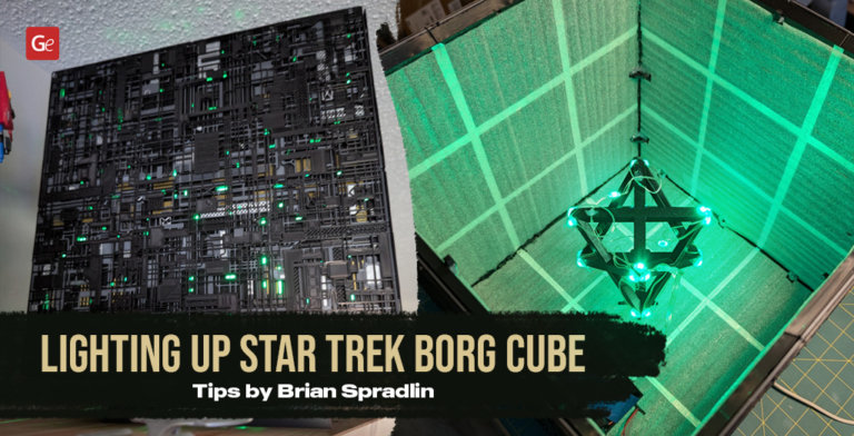 Borg Cube from Star Trek 3D Printed and Lit by a Talented Hobbyist