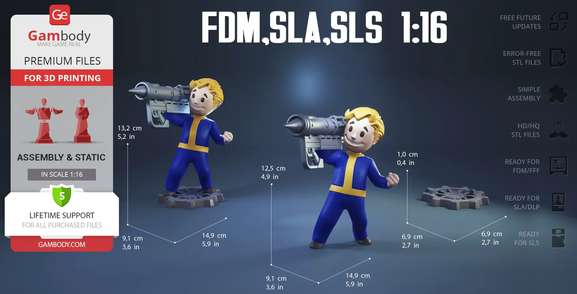Fallout Vault Boy Big Guns & Chemist - 3D Print Models | Gambody