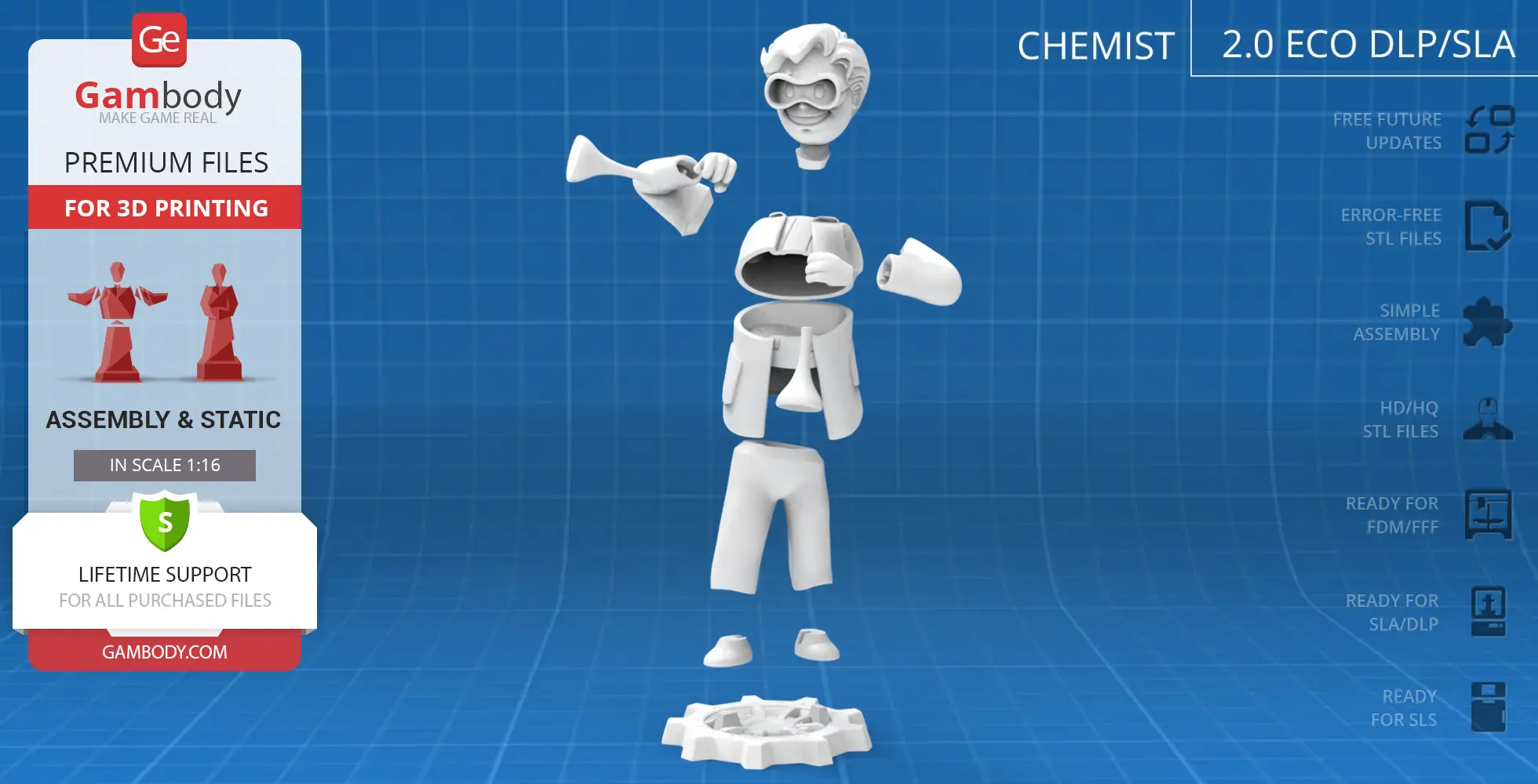 Fallout Vault Boy Big Guns & Chemist - 3D Print Models | Gambody