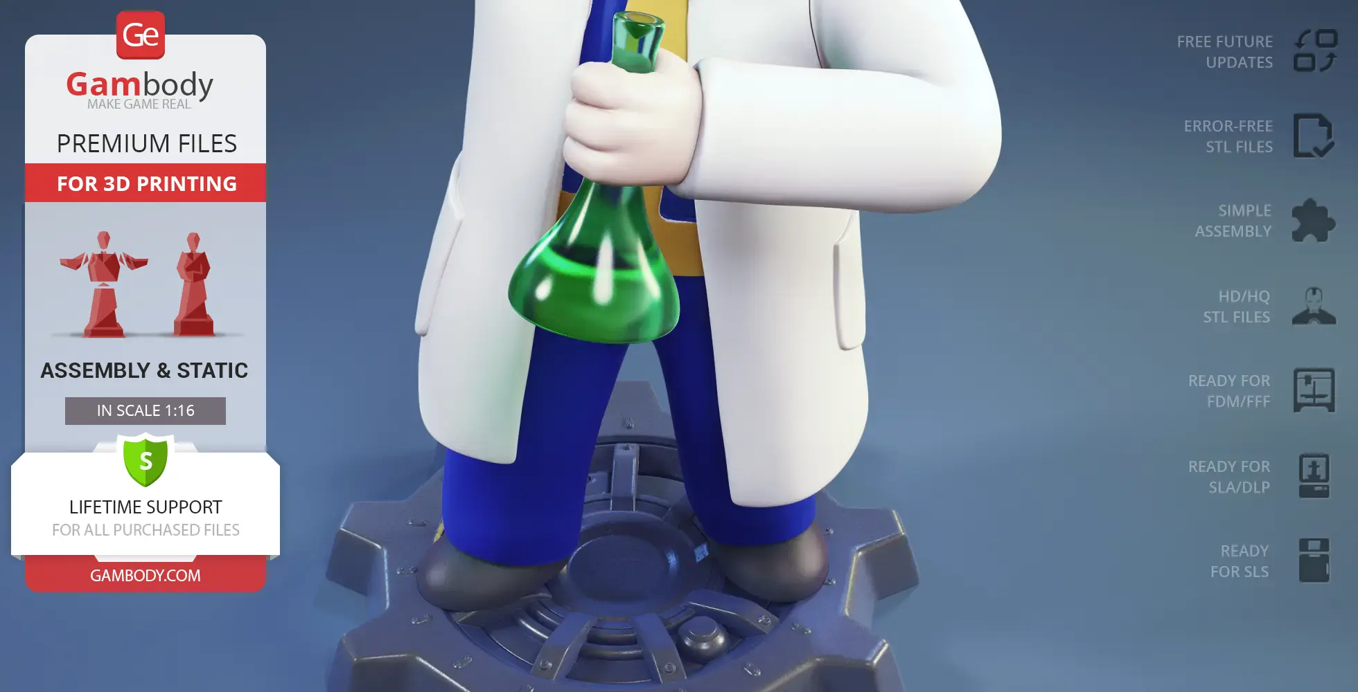 Fallout Vault Boy Big Guns & Chemist - 3D Print Models | Gambody