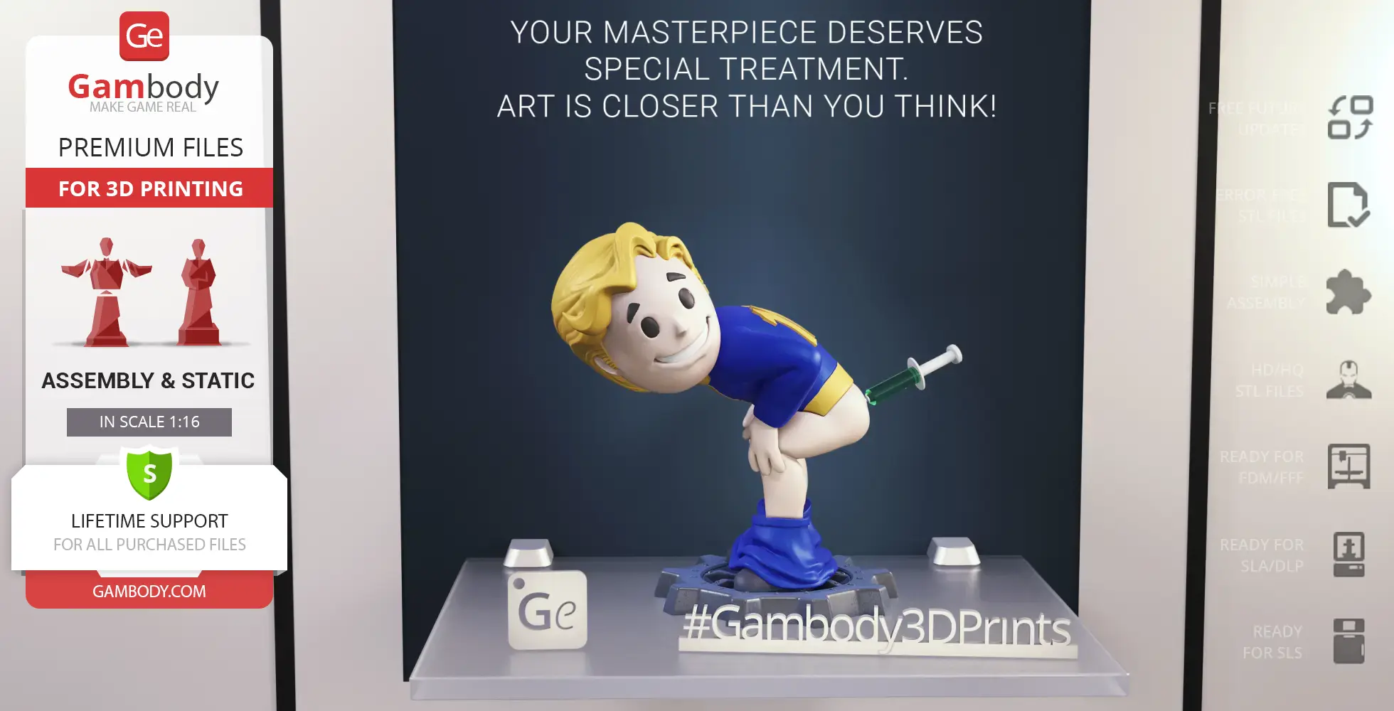 Vault Boy Fallout - 3D Models & STL Files | Gambody