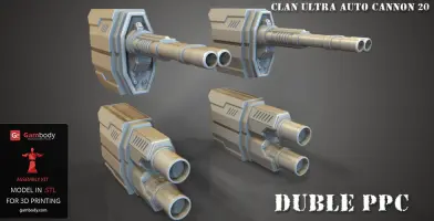 MWO Timber Wolf Gun Pack - STL files for 3D Printing | Gambody