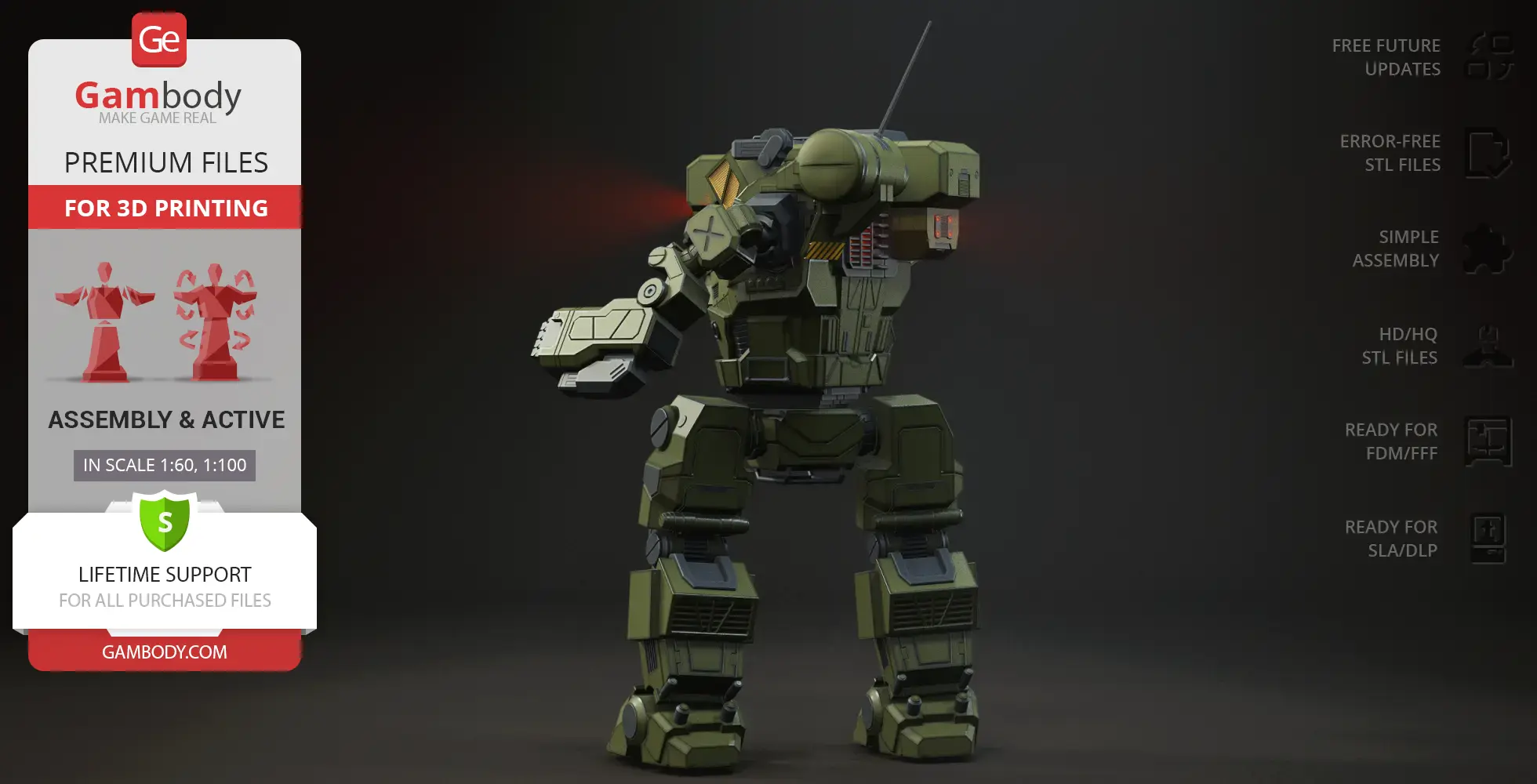 Hunchback BattleMech - 3D Print Models | Gambody