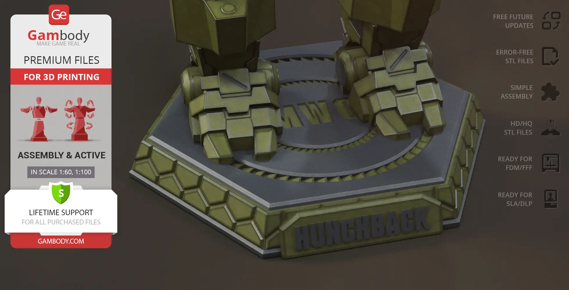 Hunchback BattleMech - 3D Print Models | Gambody