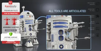 R2-D2 - STL files for 3D Printing | Gambody