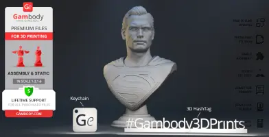 Gambody STL files of Superman Bust for 3D Printing