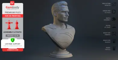 Gambody STL files of Superman Bust for 3D Printing