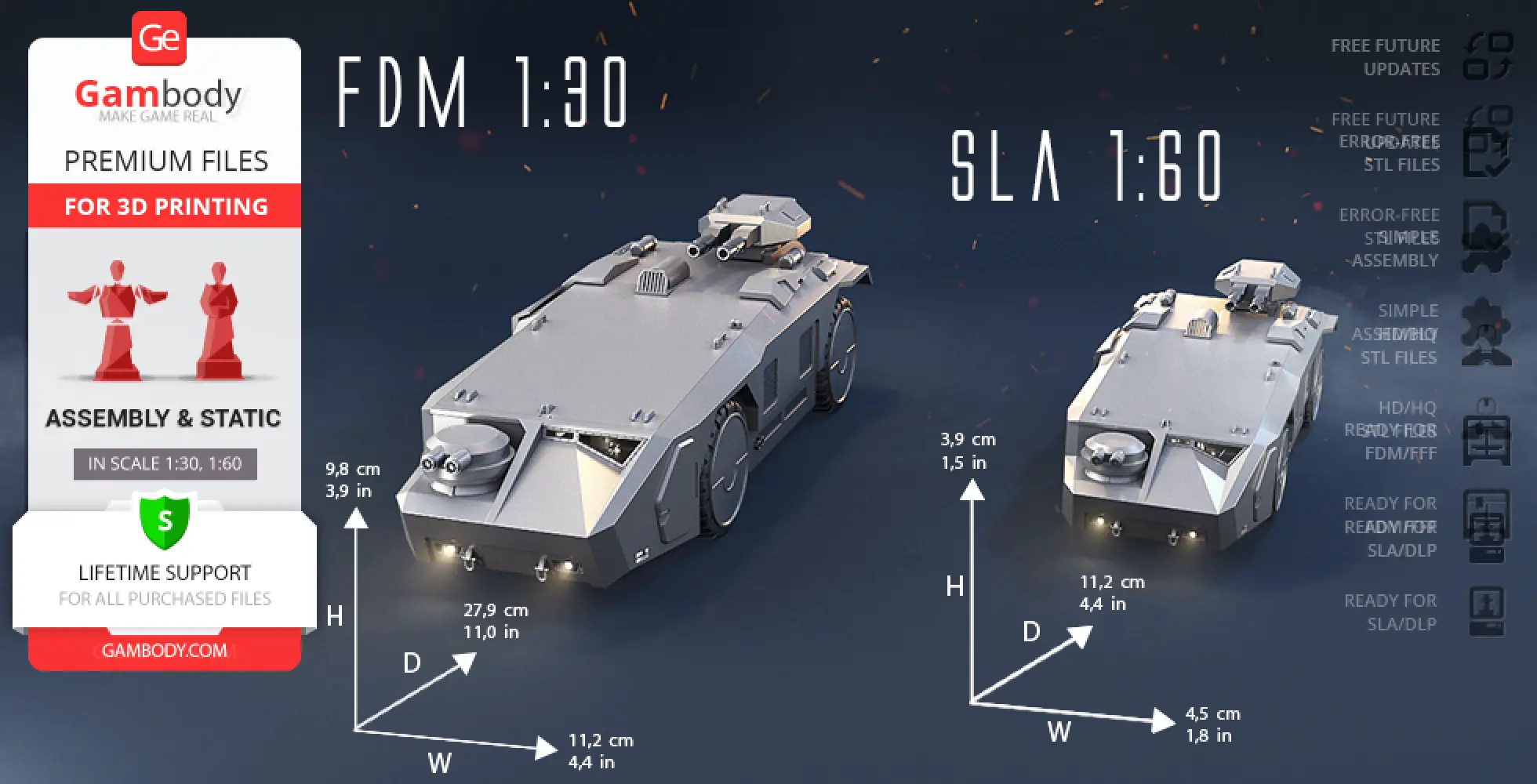 Gambody STL files of M577 APC for 3D Printer