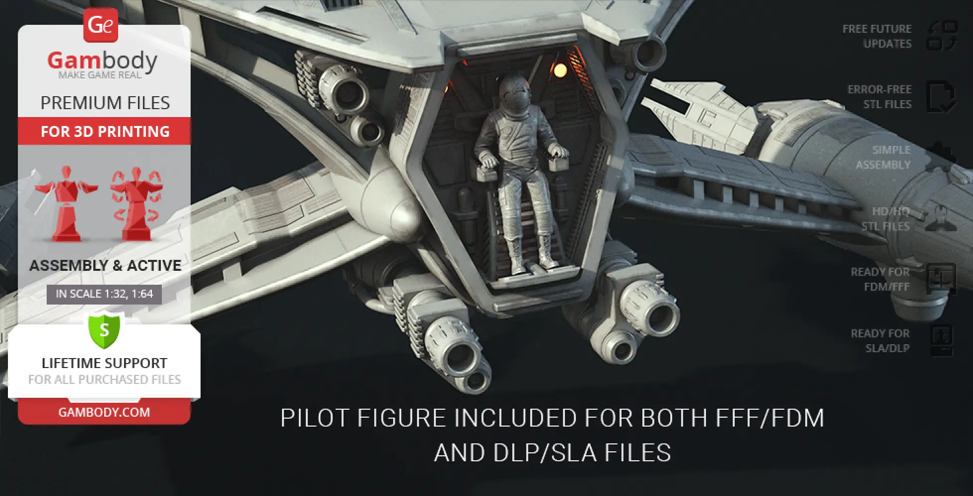 Babylon 5 Starfury - STL files for 3D Printing | Gambody