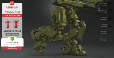 MWO Roughneck - STL files for 3D Printing | Gambody