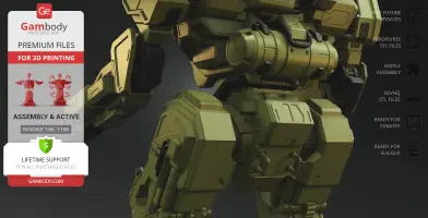 MWO Roughneck - STL files for 3D Printing | Gambody