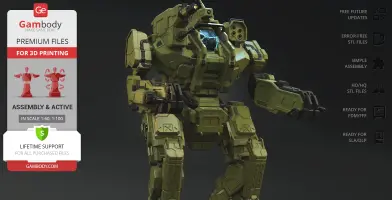 MWO Roughneck - STL files for 3D Printing | Gambody