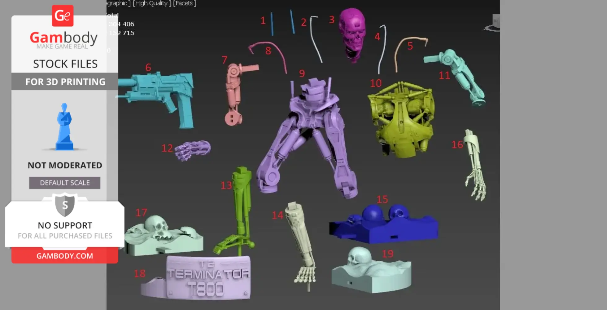 Terminator T-800 Endoskeleton Rekvizit - STL files for 3D Printing ...